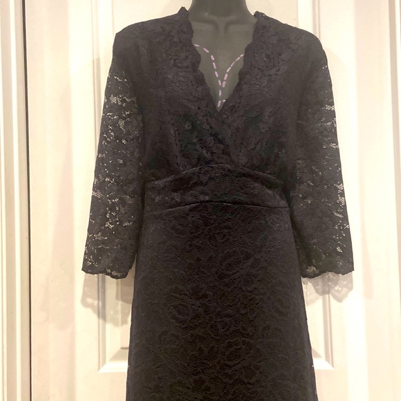 Ilanni | Dresses | Ilanni Lace Black Midi Dress | Poshmark